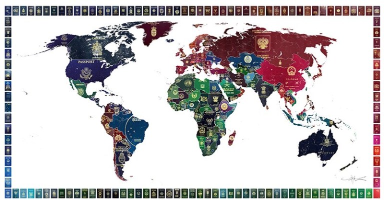 History, Immigration and Shifting Borders: Passport Maps by Yanko Tihov ...